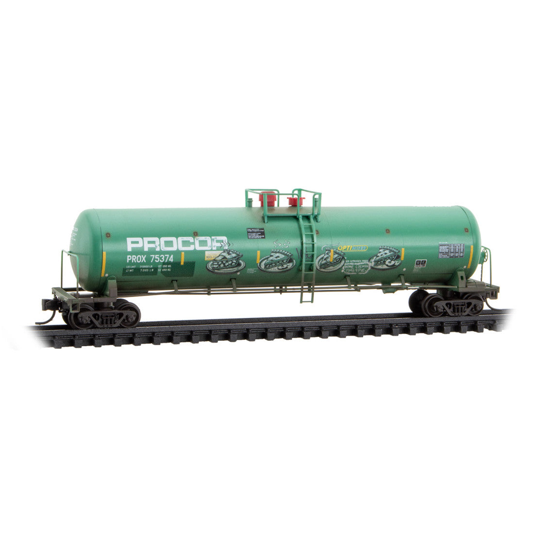 Micro-trains 110 44 650 N Scale 56' Tank Car Procor PROX 75374 Weather ...