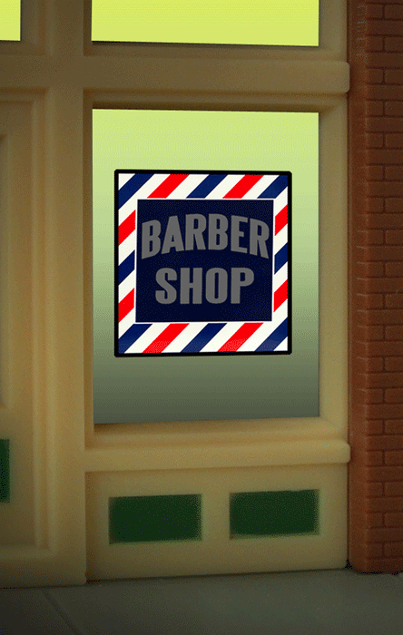 Miller Engineering 8930 Barber Shop Flashing Neon Window Sign — White ...