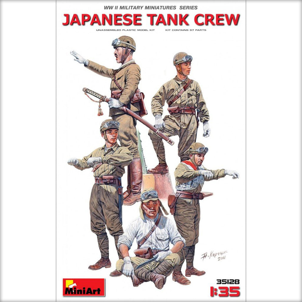 MiniArt 35128 1/35 Japanese Tank Crew Figures Model Kit — White Rose ...