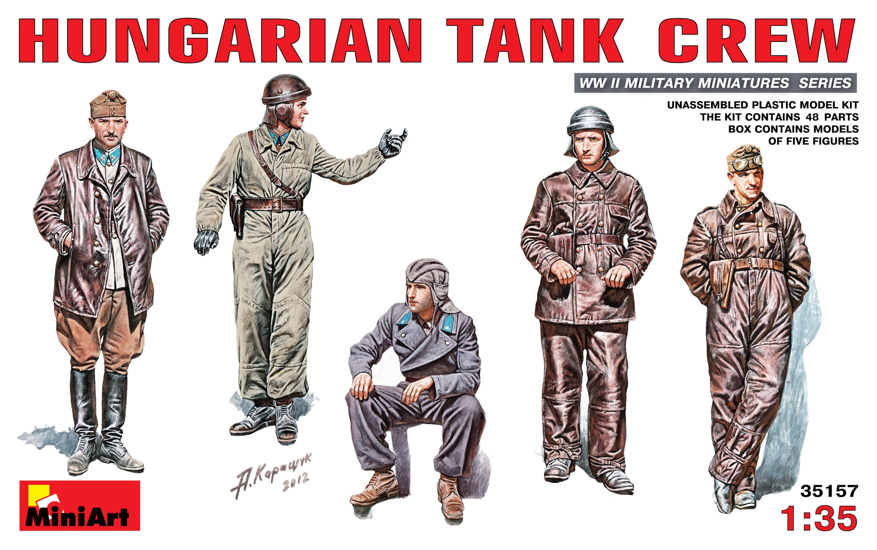 MiniArt 35157 1/35 Hungarian Tank Crew Figures Model Kit — White Rose ...