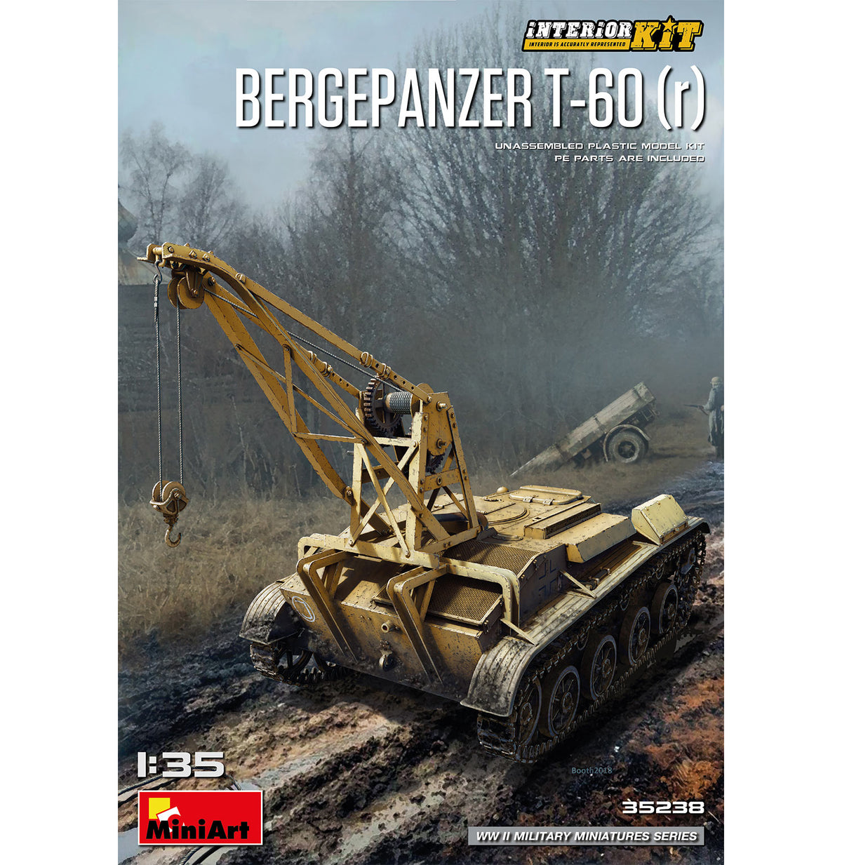 MiniArt 35238 1/35 Bergepanzer T-60 (r) with Interior Model Kit — White ...