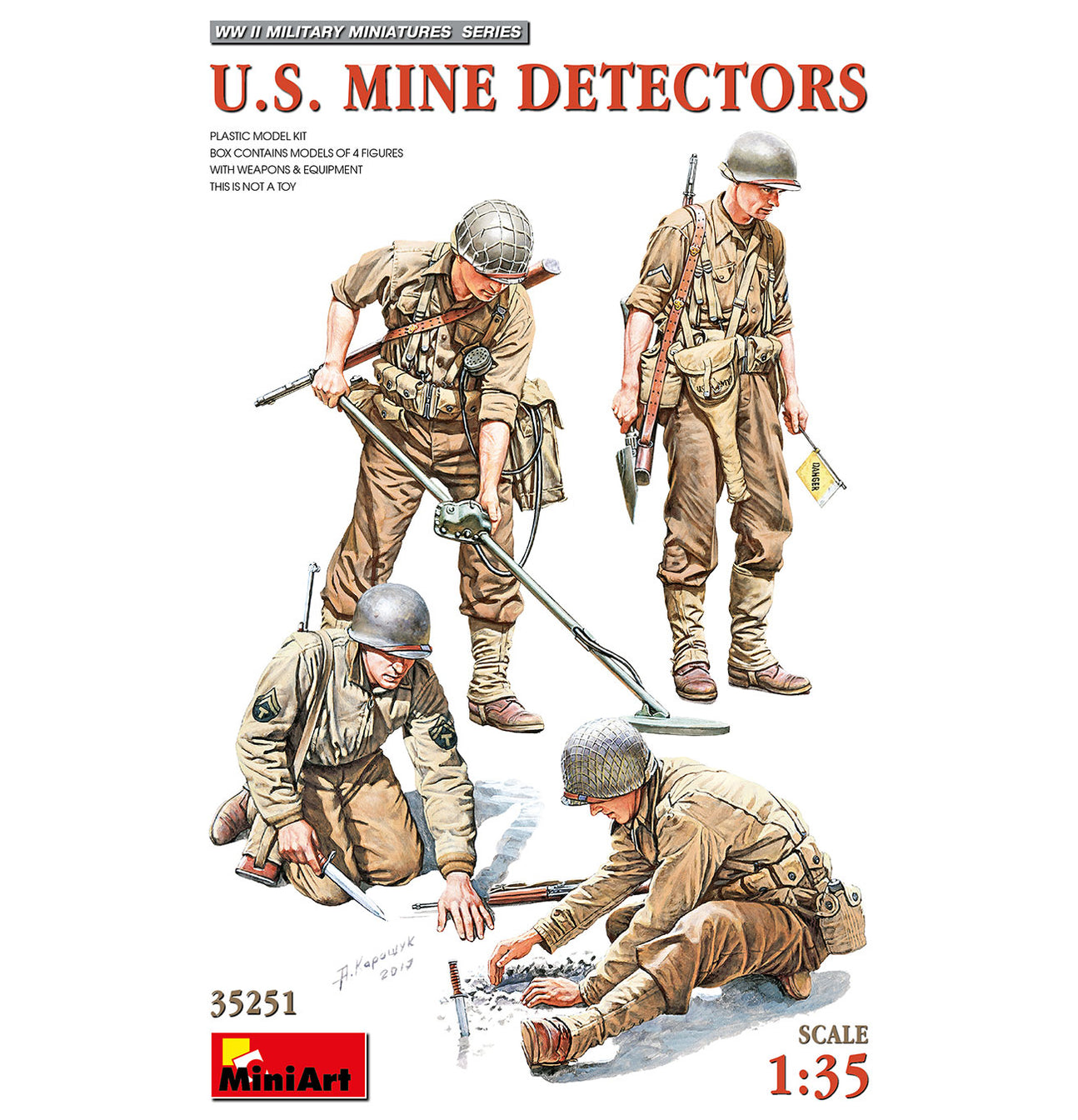 MiniArt 35251 1/35 US Mine Detectors Figures Model Kit — White Rose Hobbies