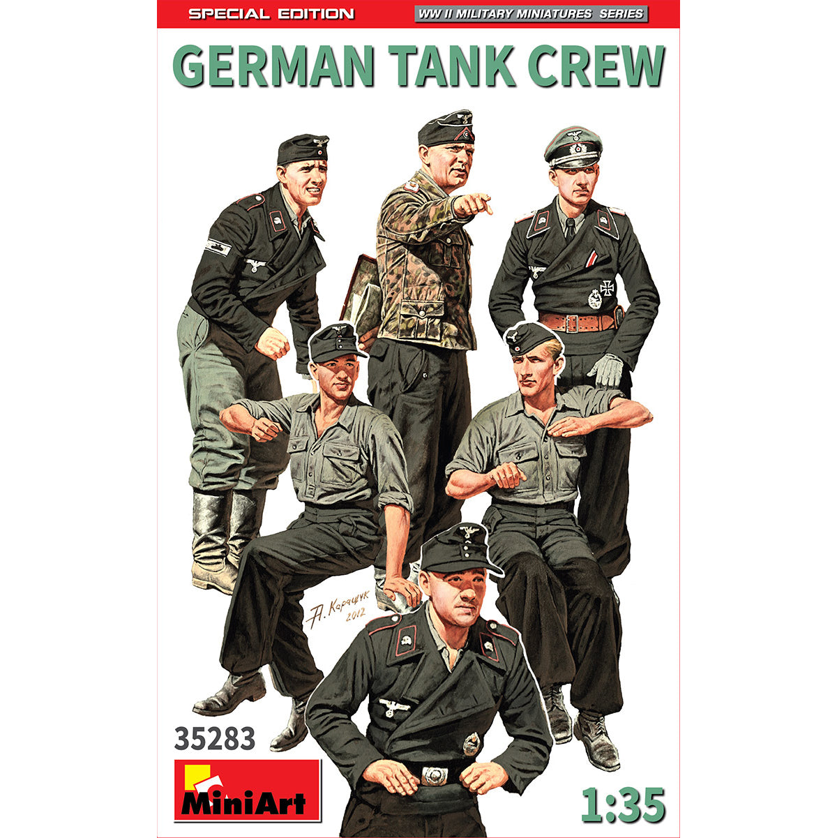 MiniArt 35283 1/35 German Tank Crew (Special Edition) Figures Model Ki ...