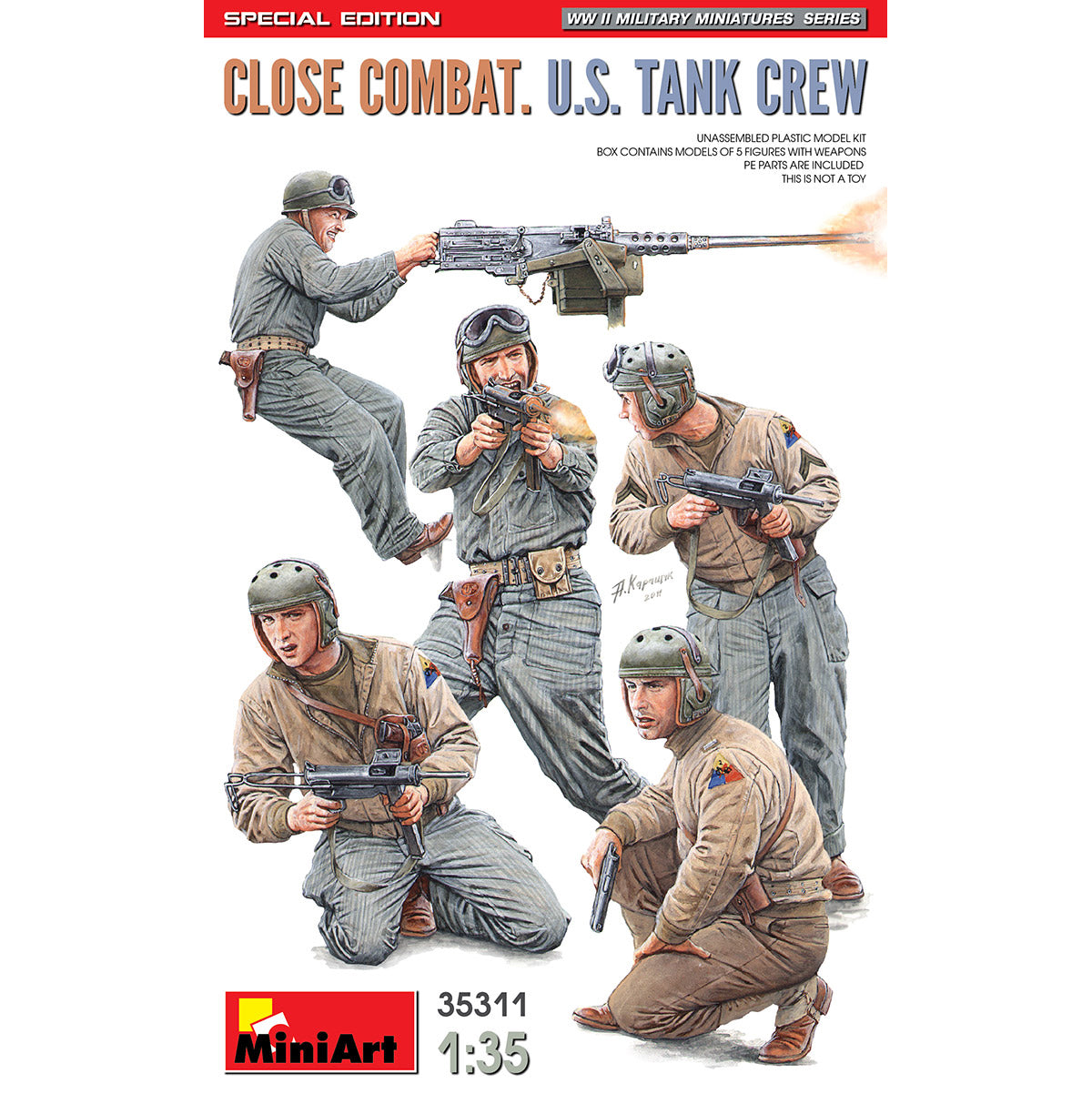 MiniArt 35311 1/35 Close Combat US Tank Crew (Special Edition) Figures ...