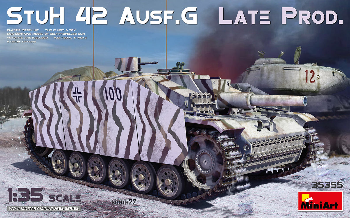 MiniArt 35355 1/35 German StuH 42 Ausf. G Late Prod. Model Tank Kit ...