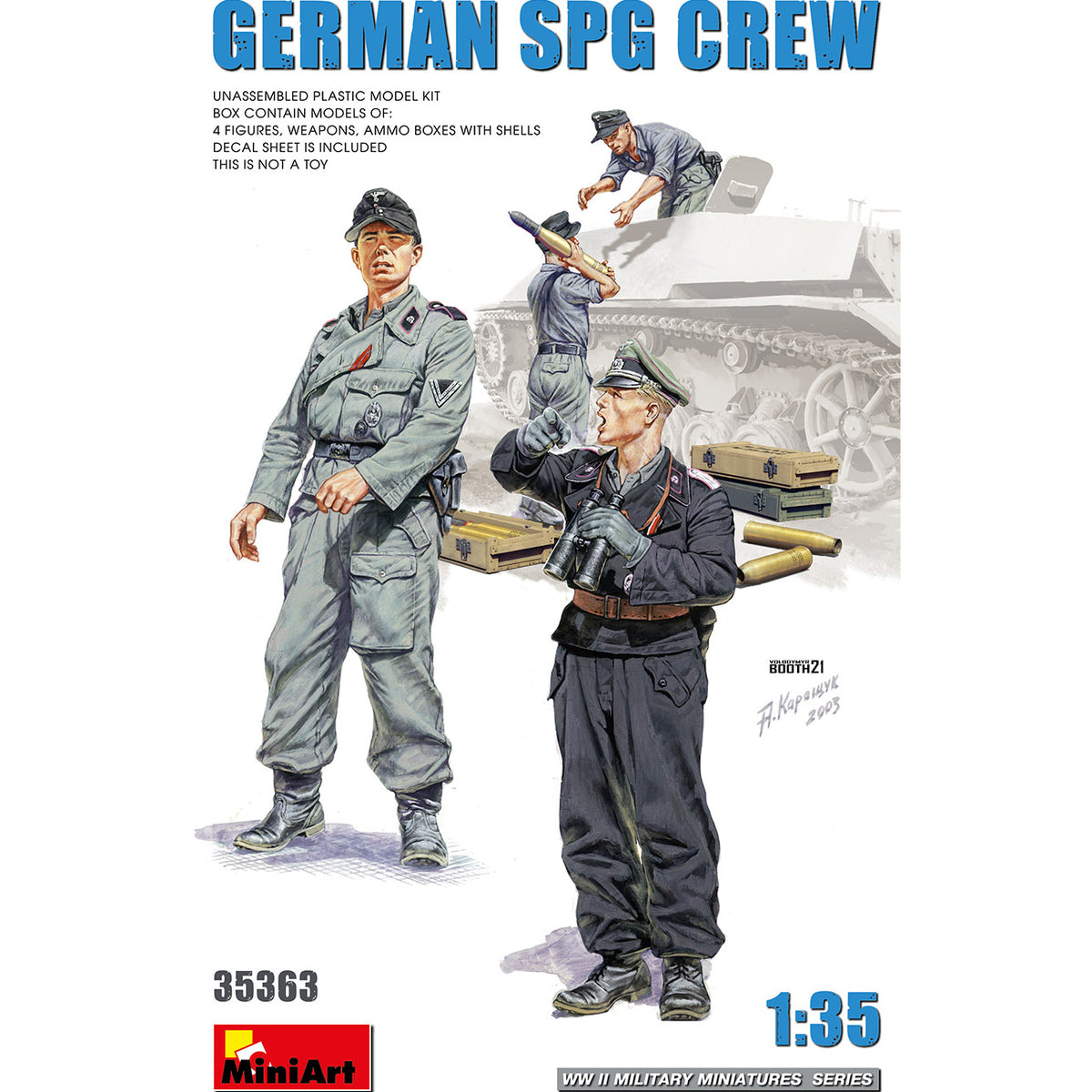 MiniArt 35363 1/35 WWII German SPG Crew with Ammo Boxes Figures Model ...
