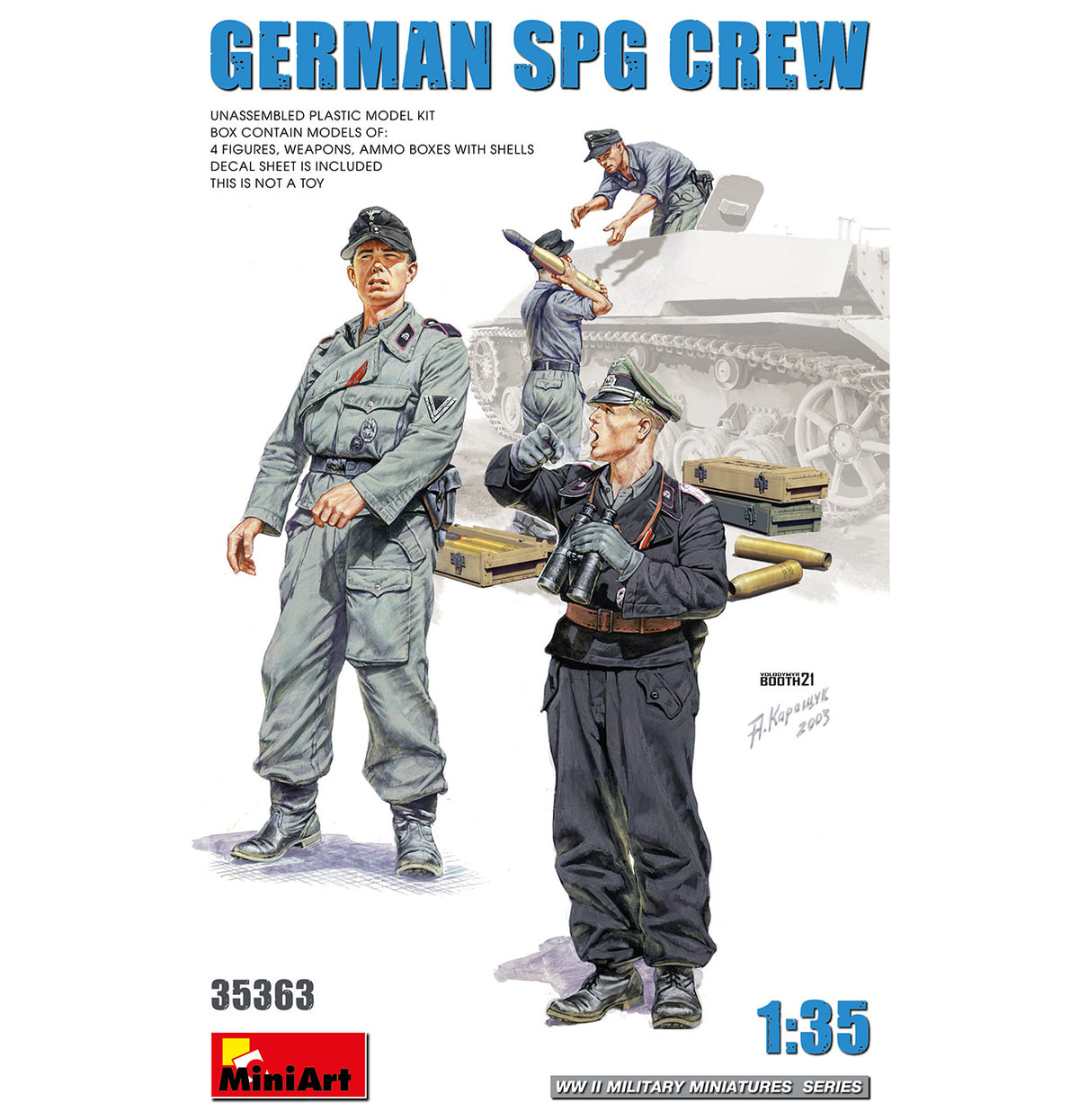 MiniArt 35363 1/35 WWII German SPG Crew with Ammo Boxes Figures Model ...
