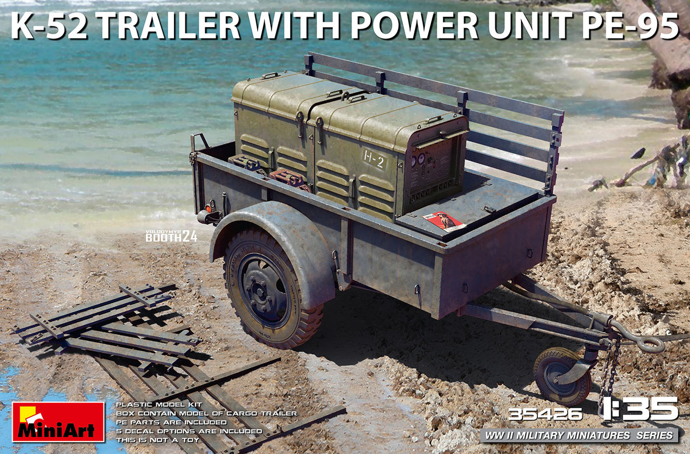 MiniArt 35426 1/35 K52 Trailer with Power Unit PE95 Model Kit — White ...