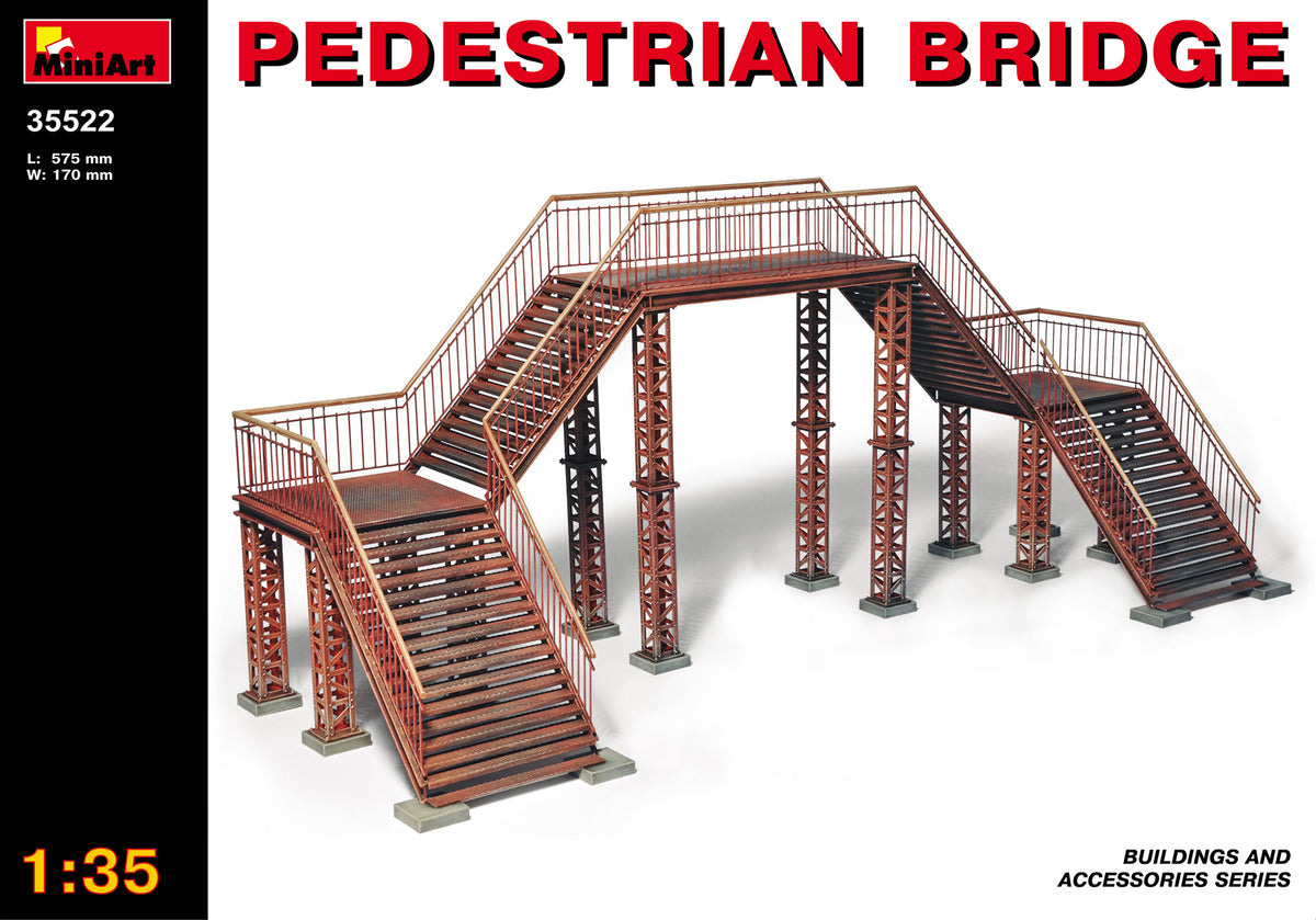 MiniArt 35522 1/35 Pedestrian Bridge Model Kit — White Rose Hobbies
