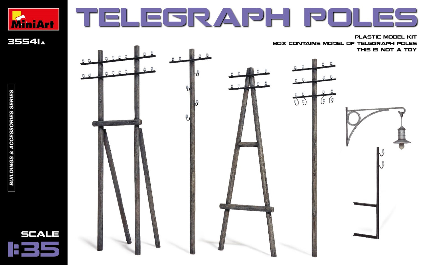 MiniArt 35541A 1/35 Telegraph Poles Model Kit — White Rose Hobbies