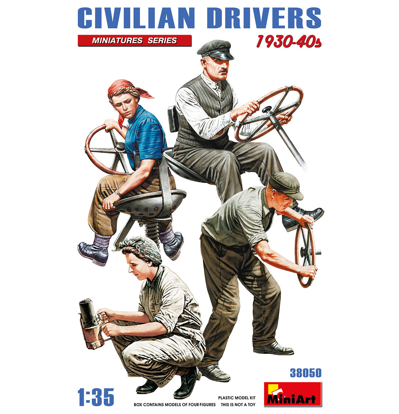 MiniArt 38050 1/35 Civilian Drivers 1930-40s Model Kit — White Rose Hobbies