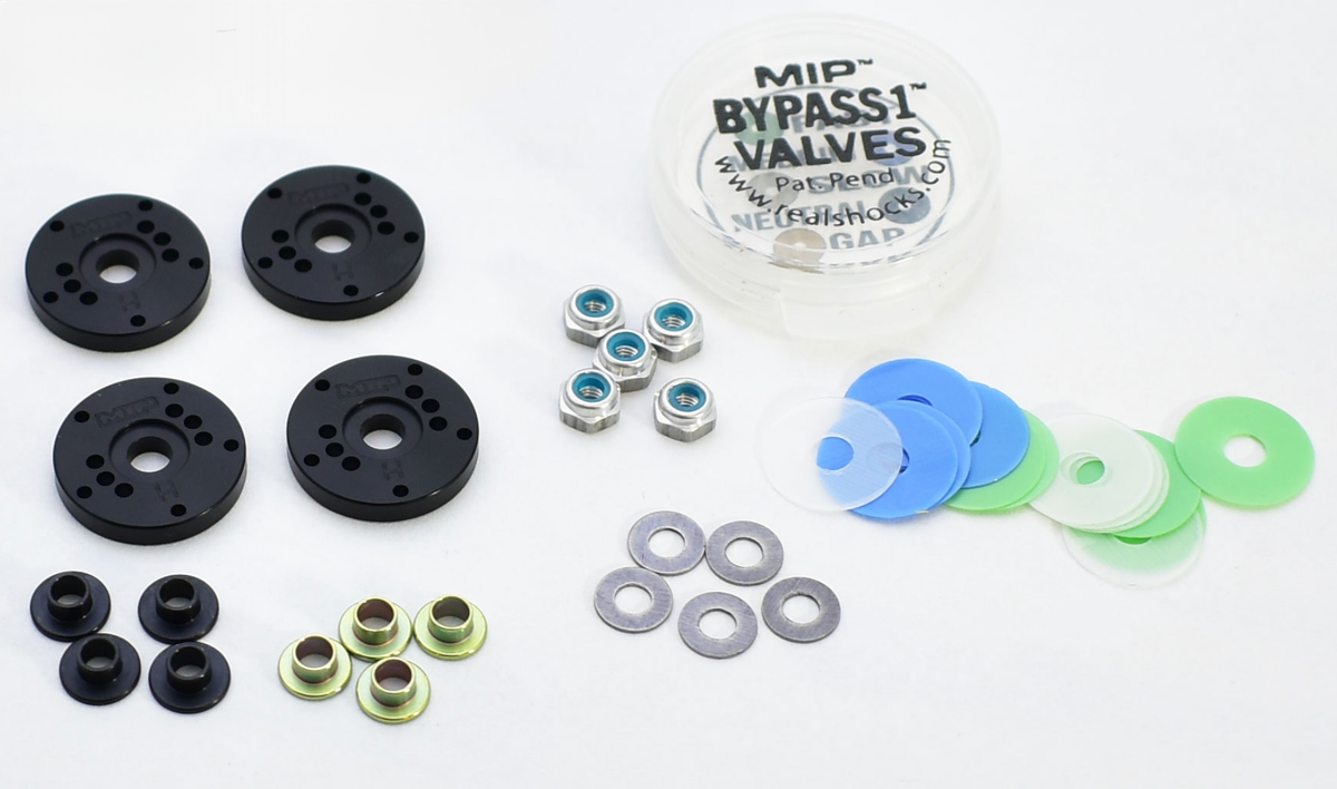 MIP 23405 5 Hole x 1.3mm Bypass1 Hi-Flow Piston Kit 1/8th Scale — White ...