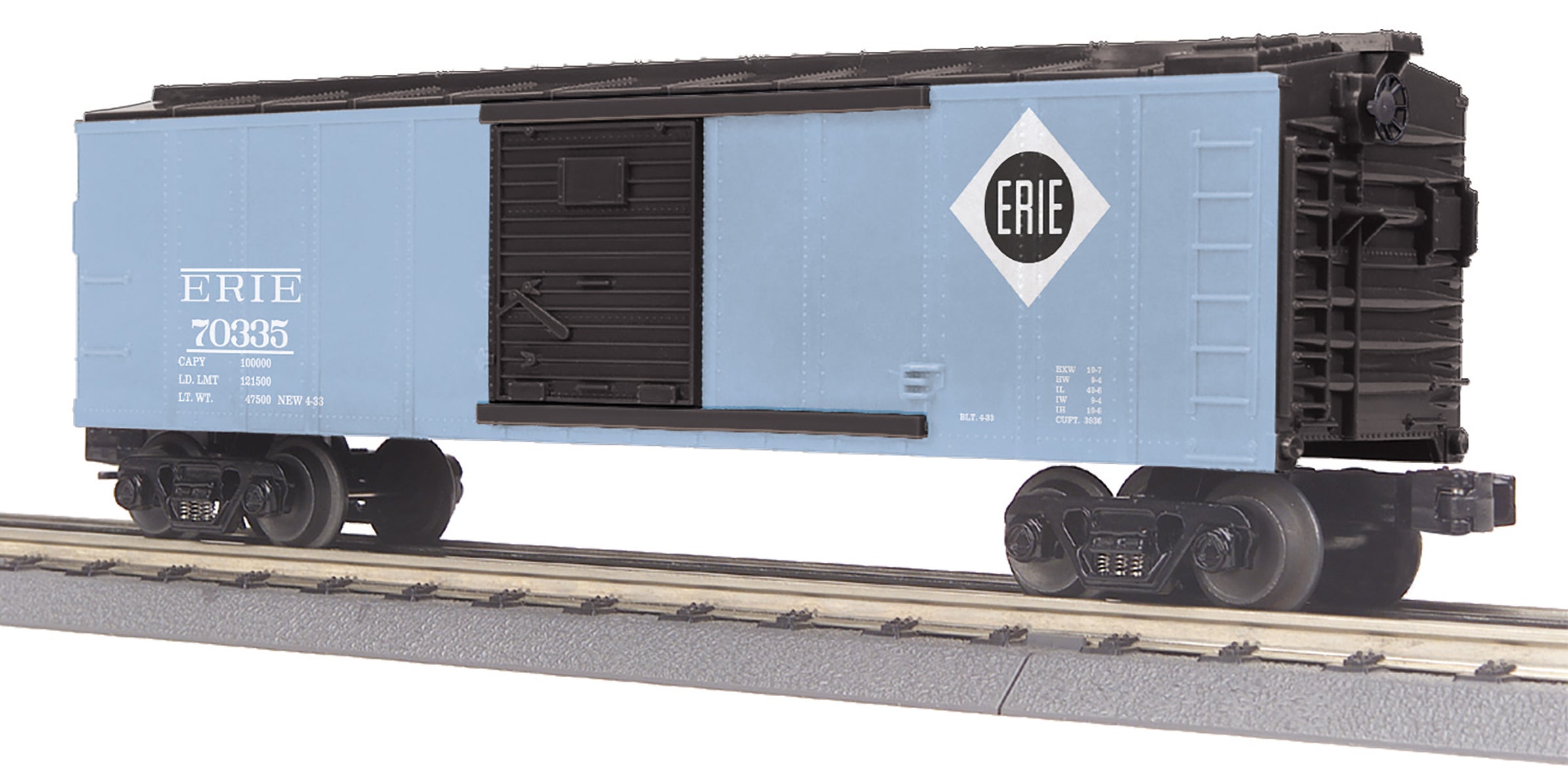 MTH Railking 30-71115 O Gauge 40' Steel Boxcar Erie — White Rose Hobbies
