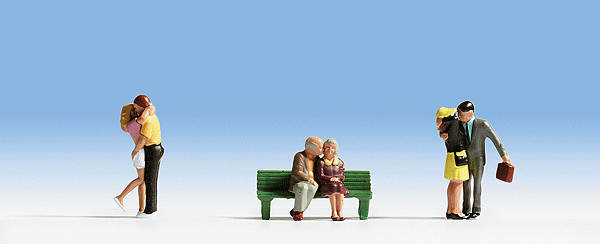 Noch 15510 HO Scale Figures Couples Kissing 3 Pair — White Rose Hobbies