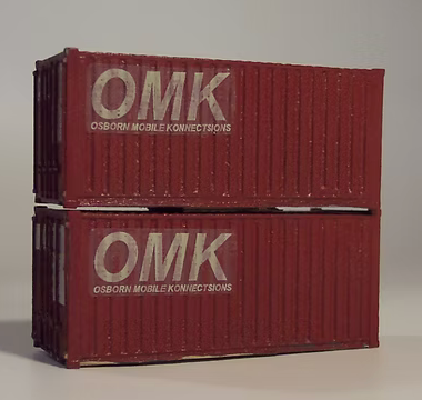 Osborn Model Kits 1063 HO Scale 20' Intermodal Containers Wood Kit ...