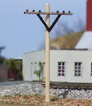 Osborn Model Kits 1068 HO Scale Telephone Poles Kit (12 Pack) — White ...