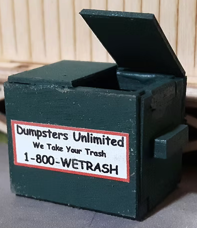 Osborn Model Kits 1132 HO Scale Garbage Dumpster Kit (4 Pack) — White ...