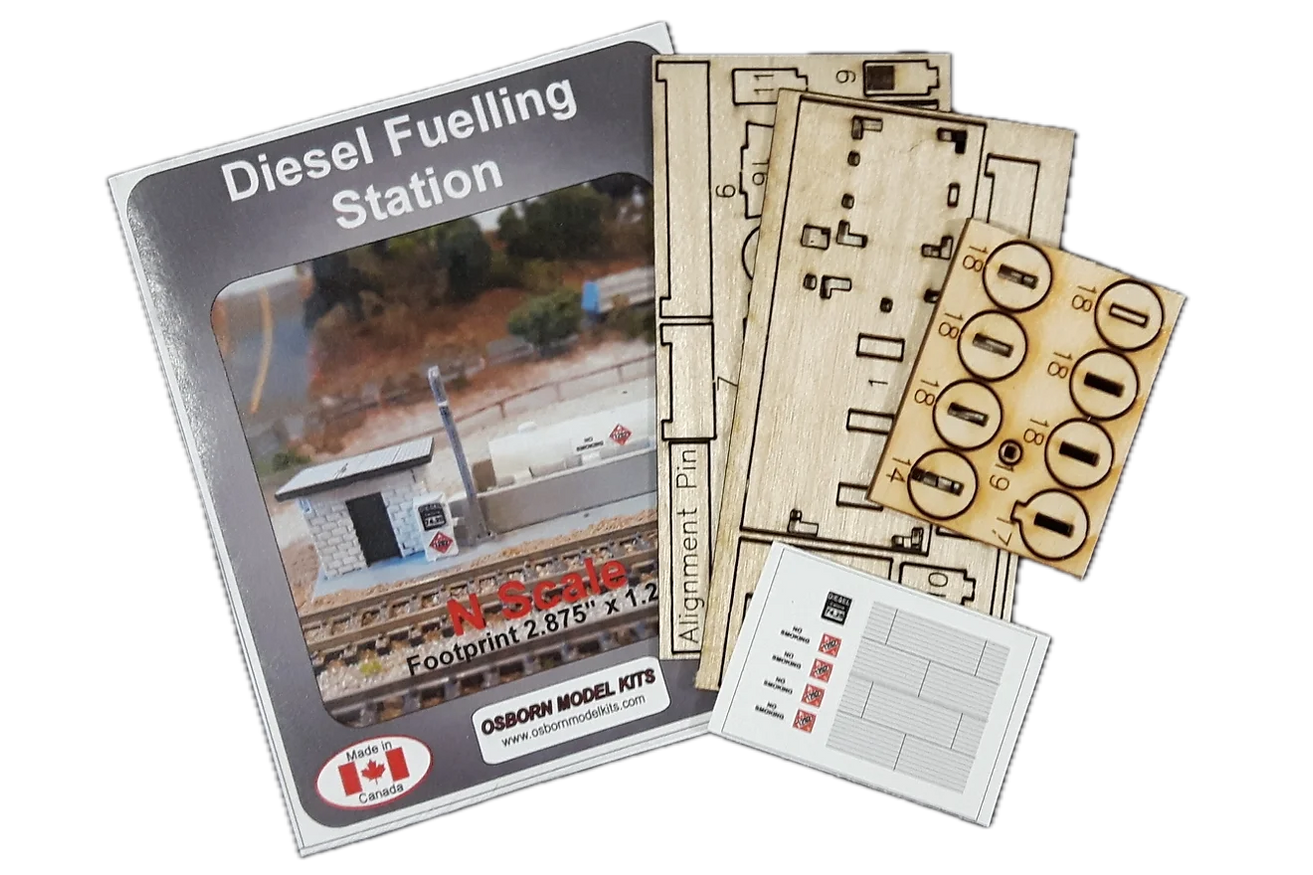 Osborn Model Kits 3122 N Scale Diesel Fueling Station Kit — White Rose ...