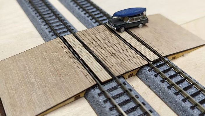 Osborn Model Kits 3137 N Scale Straight Level Crossing for Kato Track ...