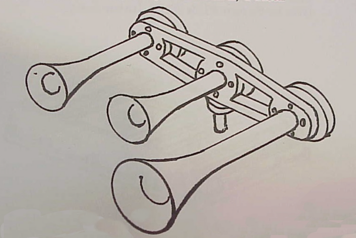 Overland Models 9007 HO Scale Forward 3 Chime Air Horn — White Rose Hobbies