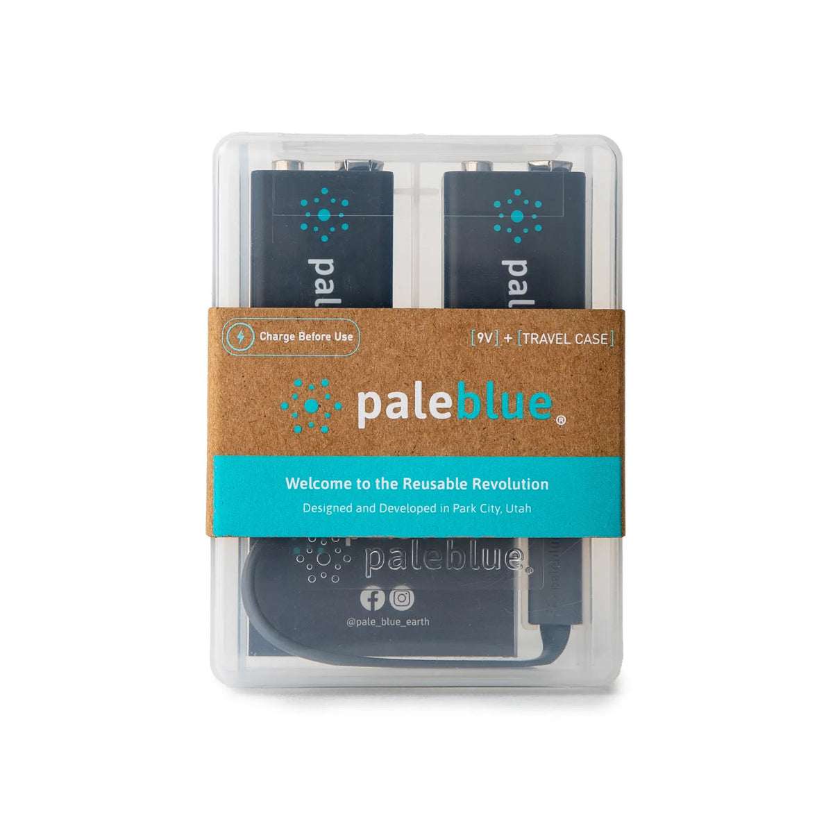 Pale Blue Lithium Ion Rechargeable 9V Batteries 2 Pack — White Rose Hobbies