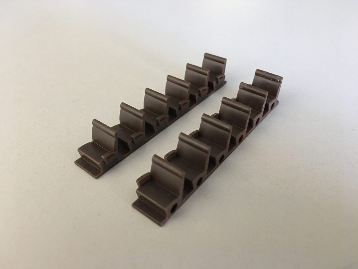 Pikestuff 541-4100 HO Scale Brown Coach Seats (72 Seat) — White Rose ...