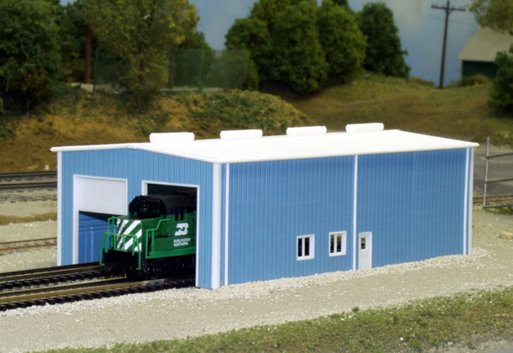 Pikestuff 541-8007 N Scale Modern 2 Stall Engine House Kit — White Rose ...