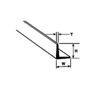 Plastruct Model Parts 90508 AFS-12 Angle, 3/8" (4 Pack) — White Rose ...