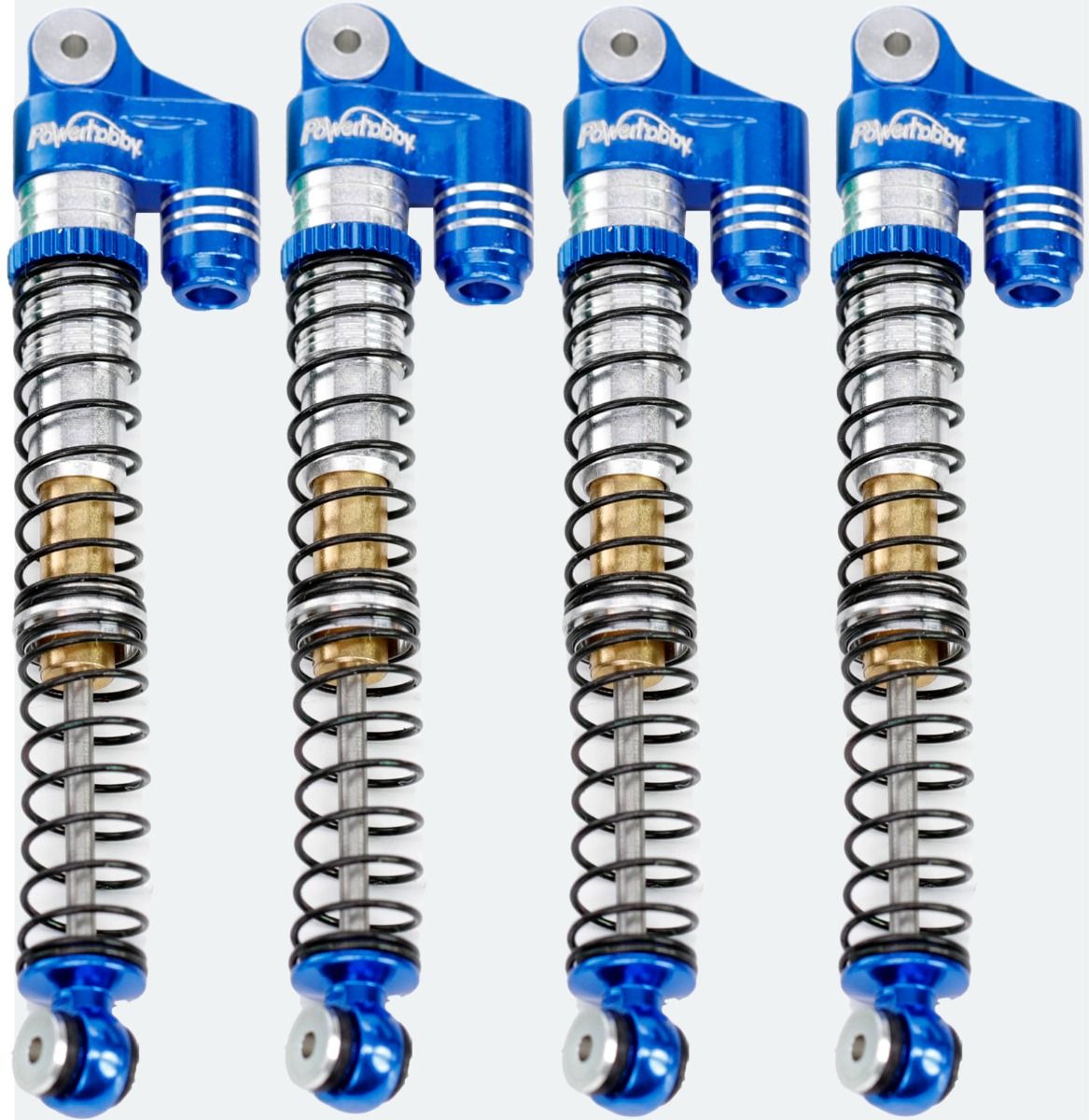 Powerhobby SCX24771 Blue 58mm Long Travel Shocks for SCX24 Jeep or Bro ...
