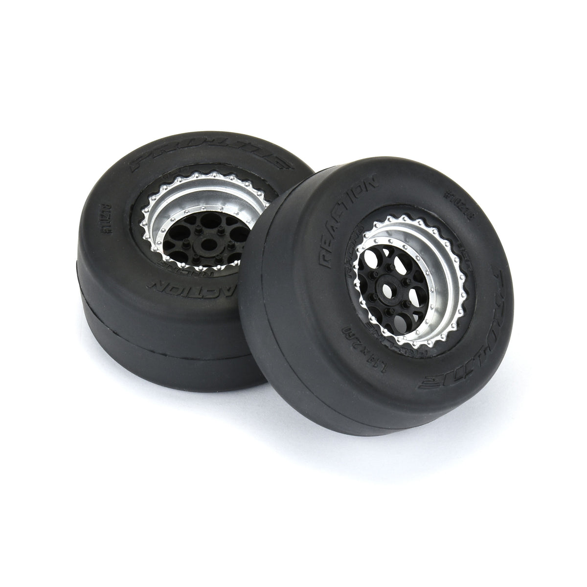 Pro-Line 1021810 Reaction Rr Tires Mounted Slicks for 1/16 Drag Car ...