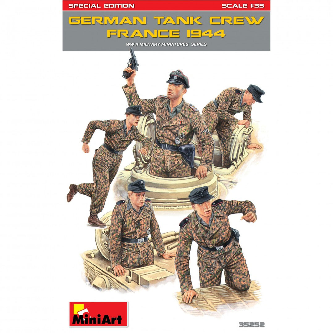 MiniArt 35252 1/35 WWII German Tank Crew (France 1944) Model Kit — White Rose Hobbies
