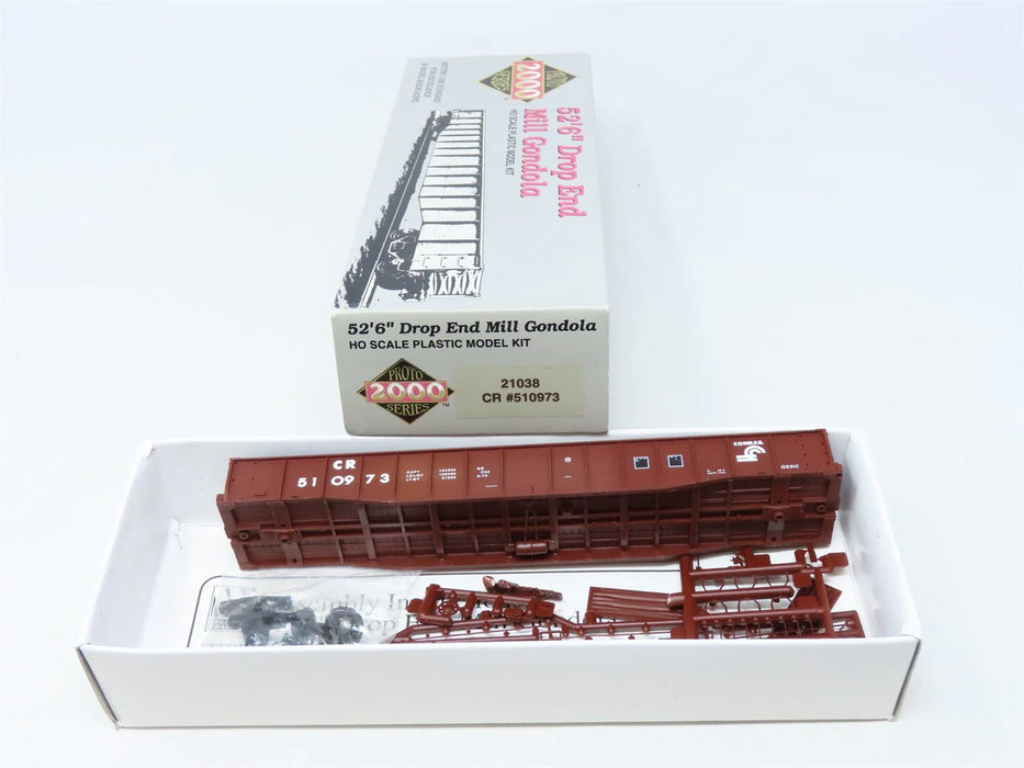 Proto 2000 920-21038 HO Scale 52'6" Drop End Mill Gondola Kit Conrail ...