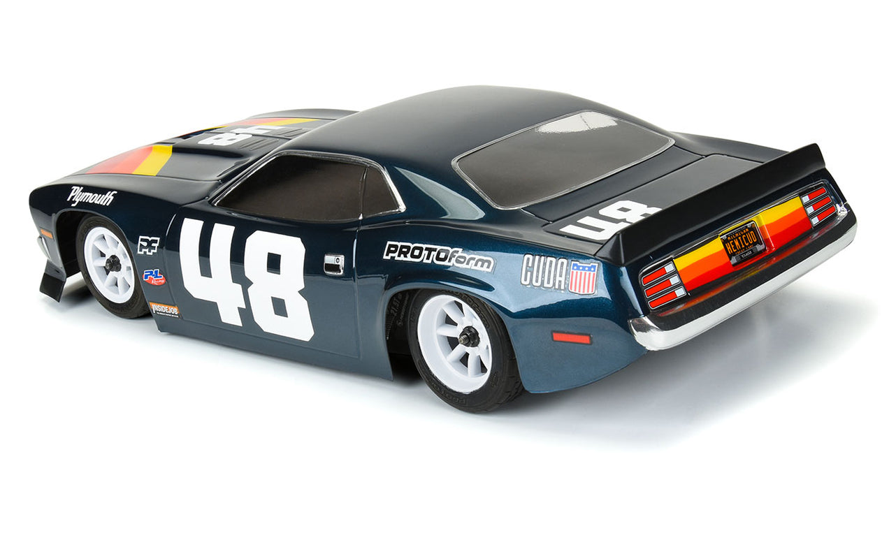 PROTOForm 159400 1/10 Plymouth Barracuda Clear Body for VTA Car — White ...
