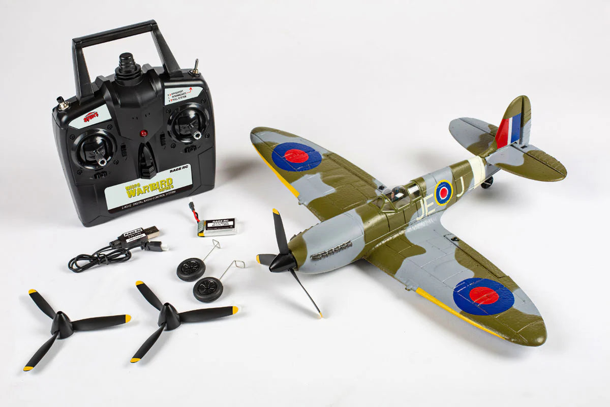 Rage RC A1303V2 Supermarine Spitfire Micro RTF Airplane with PASS (Pil ...