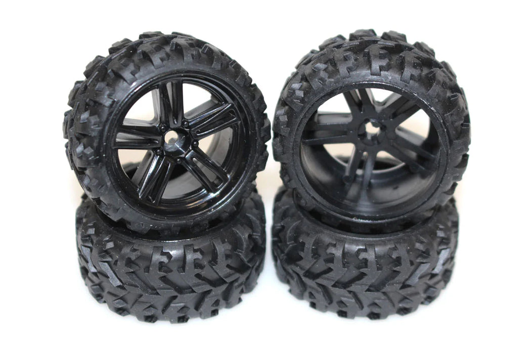 Rage RC C2468 Assembled Wheels & Tires for Mini Trek (4 Pack) — White ...