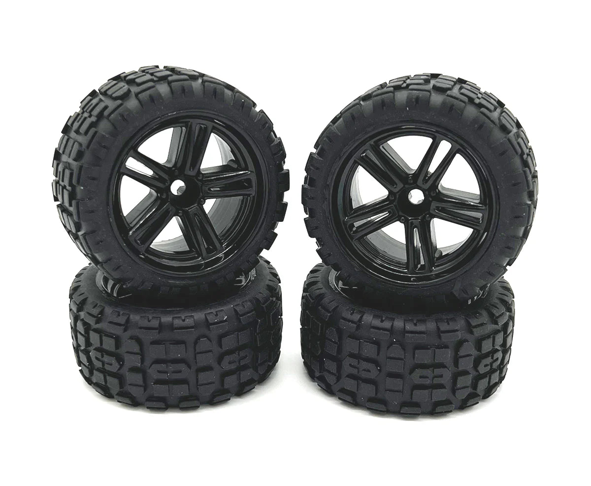 Rage RC C2496 Assembled Wheels & Tires for Mini Trek MT (4 Pack ...