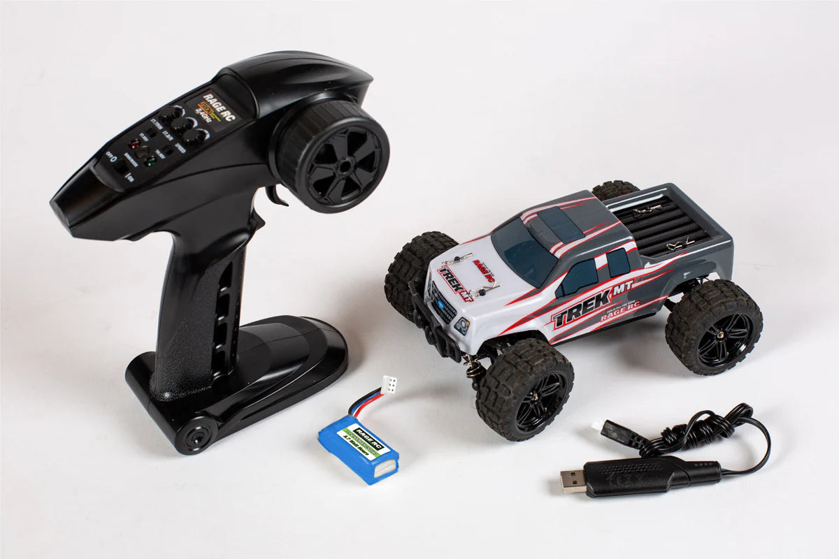 Rage RC C2500 Mini Trek MT 1/24 RTR Monster Truck - Gray — White Rose ...