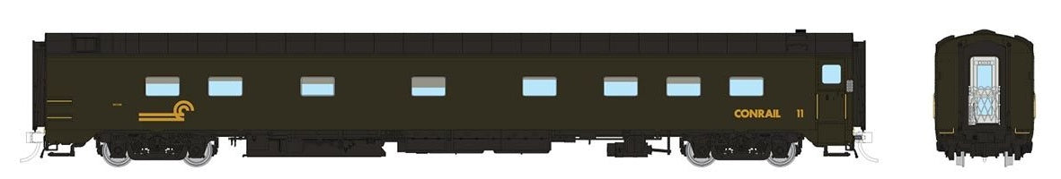 Rapido 104110 HO Scale 10-5 Sleeper Conrail 11 - Pullman Green — White ...