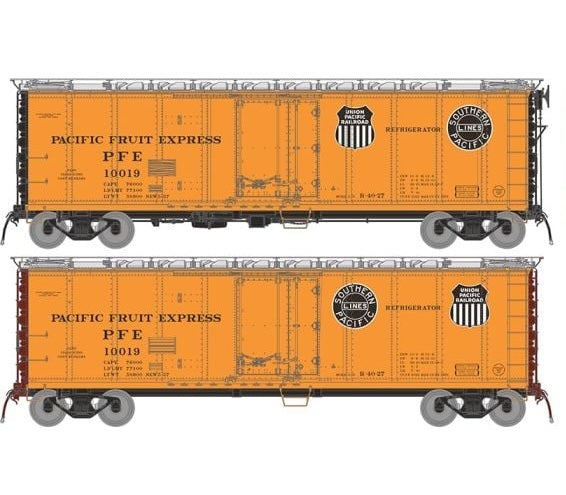 Rapido 196002A HO Scale R-40-27 Reefer: Pacific Fruit Express PFE - 19 ...