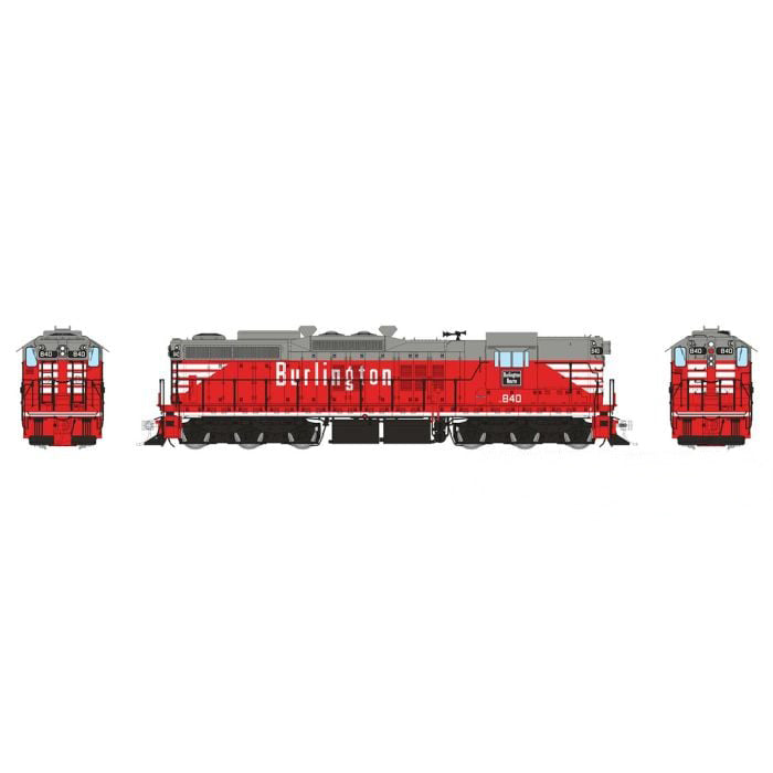Rapido 50625 HO Scale EMD SD9 Diesel Burlington CB&Q White Frame 840 w ...