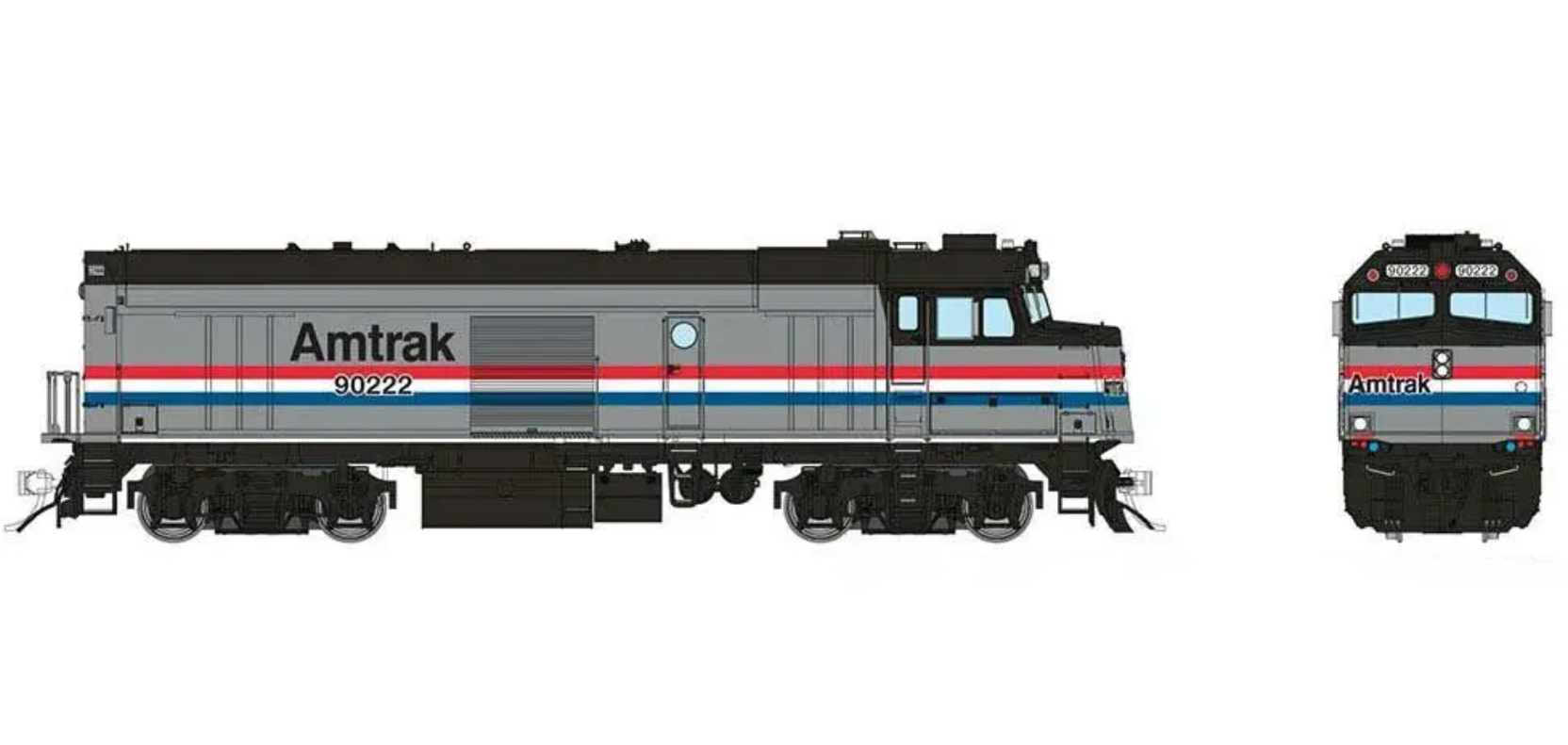 Rapido 81515 HO Scale NPCU "Cabbage" Amtrak 90222 (Phase III with DCC ...