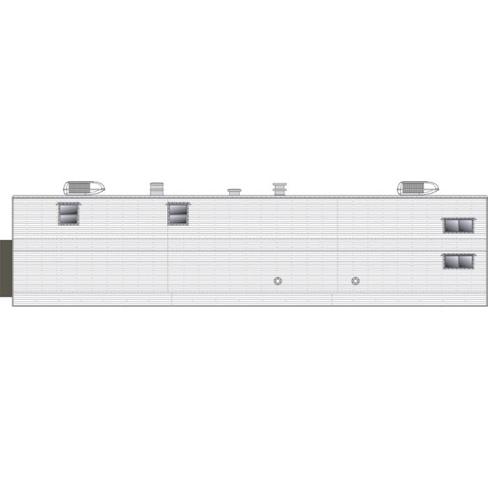 Rapido Trains 138201 HO Scale Office Trailer Painted Unlettered — White ...