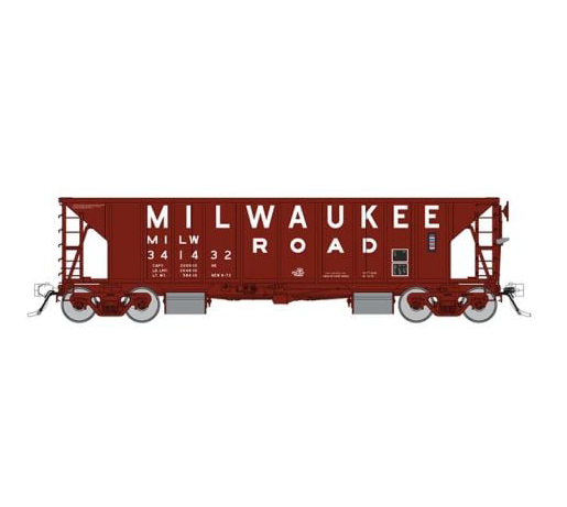 Rapido Trains 158010A HO Scale NSC Ballast Car Milwaukee Road MILW # V — White Rose Hobbies