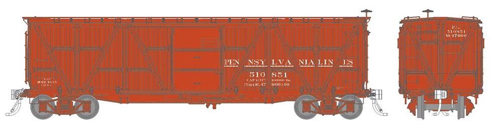 Rapido Trains 177003 HO Scale X23 Boxcar Pennsylvania Lines PRR 6 Pack ...