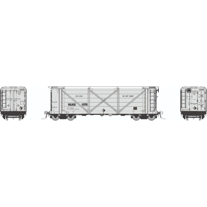 Rapido Trains 195007A HO Scale ACF Helium Car NASA NLAX (All Silver Sc ...