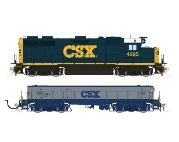 Rapido Trains 39533 HO EMD GP39 Mother+Slug CSX YN3 Scheme 4295 + 1043 ...