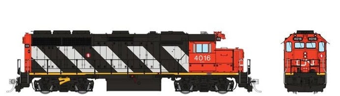 Rapido Trains 40006 HO Scale EMD GP40 Diesel Canadian National "Stripe — White Rose Hobbies