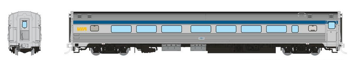 Rapido Trains 115112 HO Budd Coach: VIA Rail - Original: #107 — White ...
