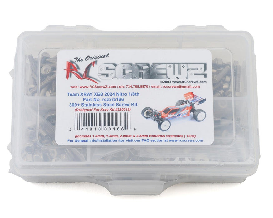RC Screwz RCZXRA166 Team XRAY XB8 2024 1/8 Nitro Buggy Stainless Steel ...