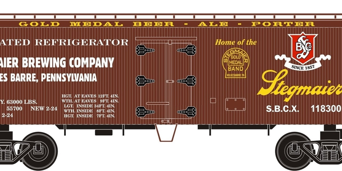 Ready Made Trains (RMT) 86189 O Scale 36' Wood Side Reefer Car Stegmai ...
